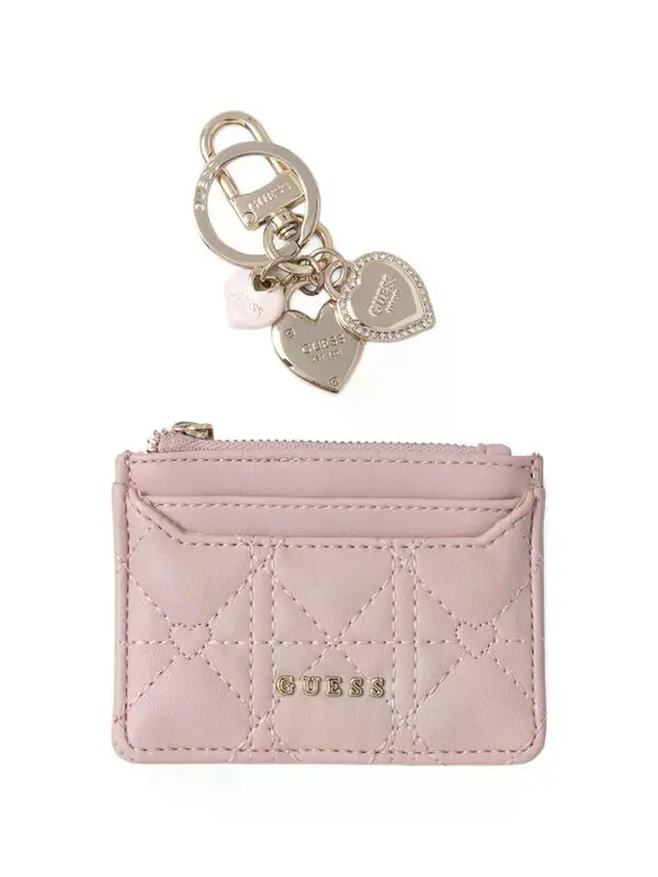 Guess Logo-detail Card Holder Set - Pink