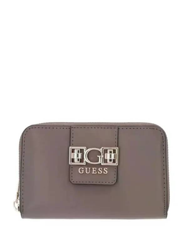 Guess Logo-plaque Wallet - Neutrals