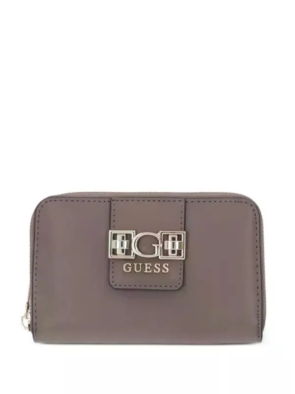 Guess Logo-plaque Wallet - Neutrals