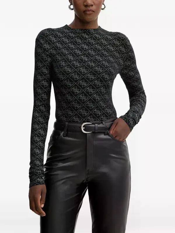Guess Patterned Long-sleeve Bodysuit