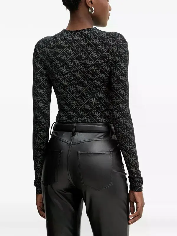 Guess Patterned Long-sleeve Bodysuit