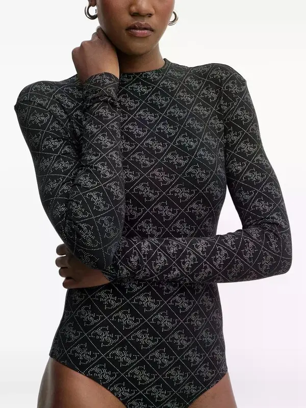 Guess Patterned Long-sleeve Bodysuit