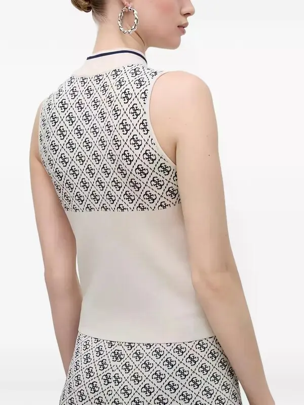 Guess Patterned High-neck Tank Top