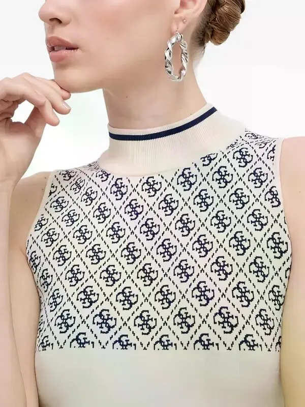 Guess Patterned High-neck Tank Top