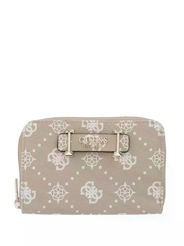 Guess Silia Logo Zip Wallet - Neutrals