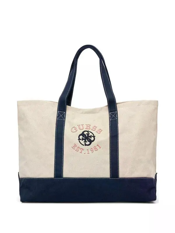 Guess Embroidered Panelled Tote Bag
