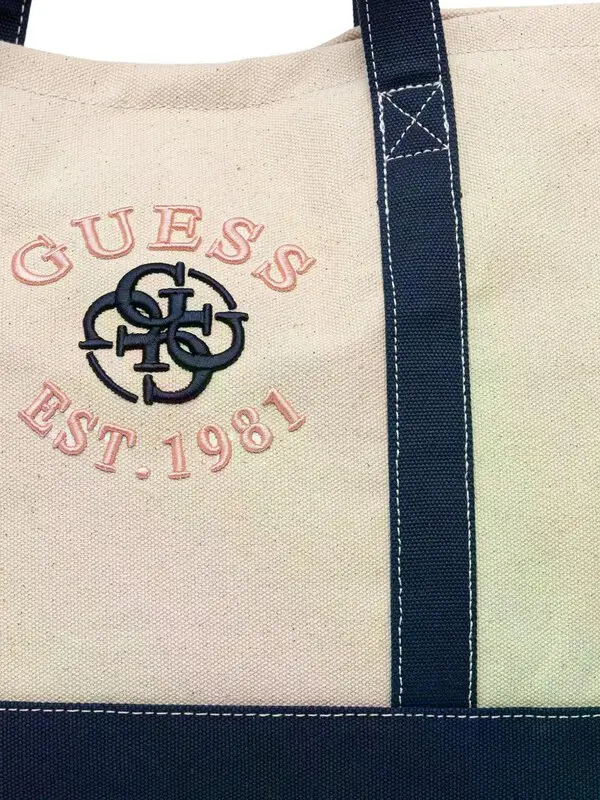 Guess Embroidered Panelled Tote Bag