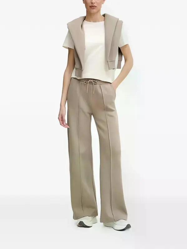 Guess Drawstring Wide-leg Track Pants - Neutrals