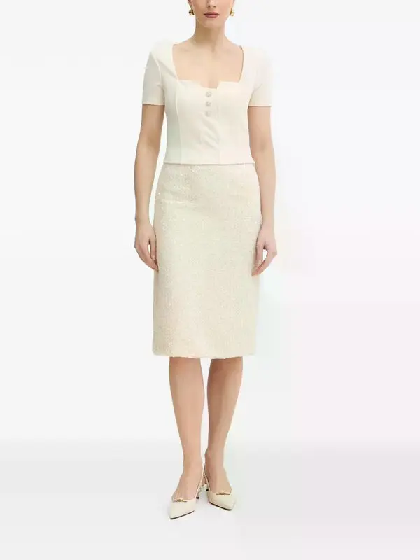 Guess Button-detail Top - Neutrals