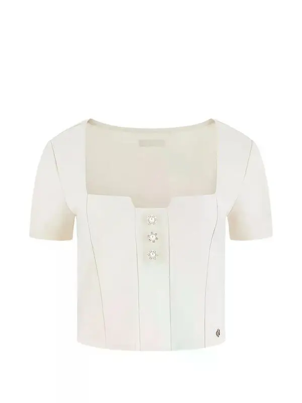 Guess Button-detail Top - Neutrals
