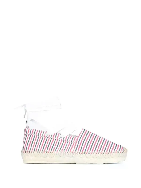 Thom Browne Seersucker Striped Espadrilles - White