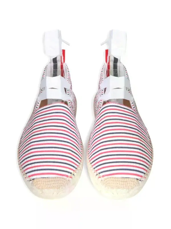 Thom Browne Seersucker Striped Espadrilles - White