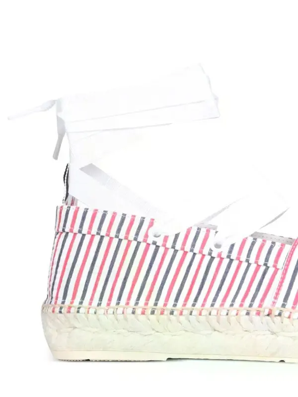 Thom Browne Seersucker Striped Espadrilles - White