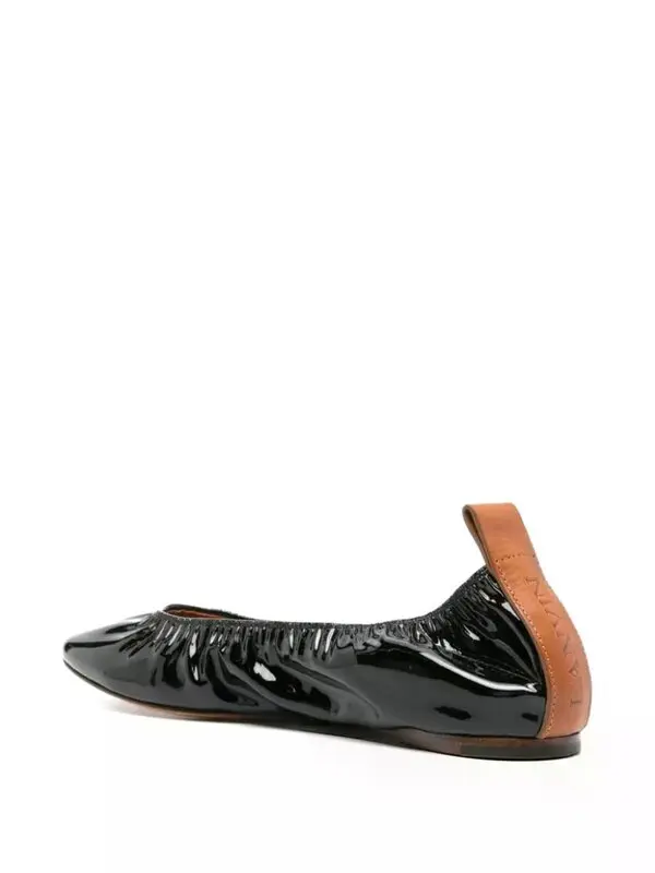 LANVIN Patent-leather Slip-on Ballet Flats