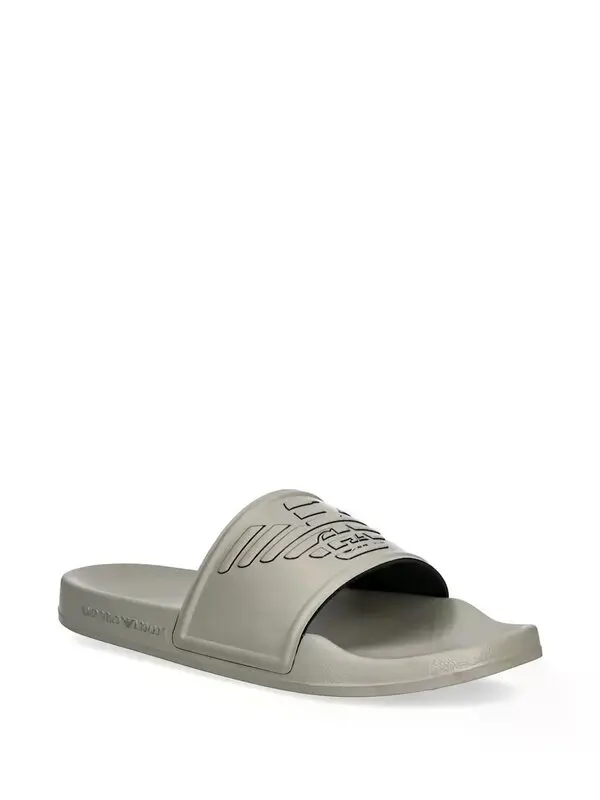 Emporio Armani Logo Slides - Grey