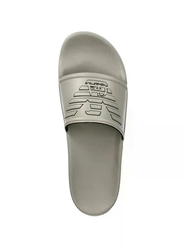 Emporio Armani Logo Slides - Grey
