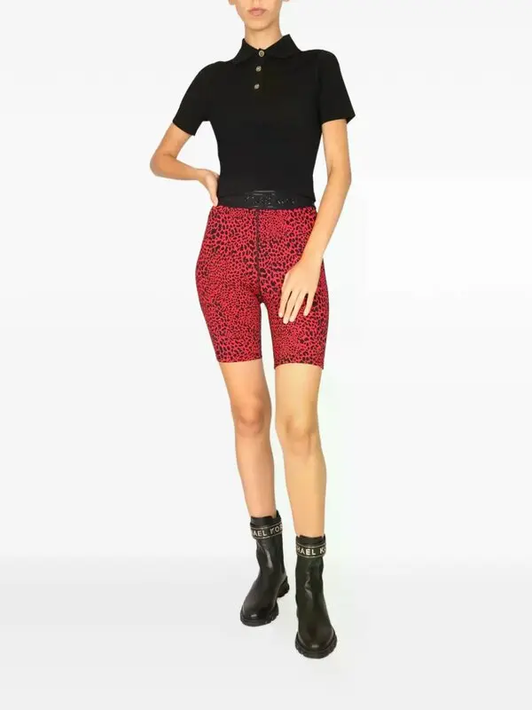 Michael Kors Logo Button Polo Top
