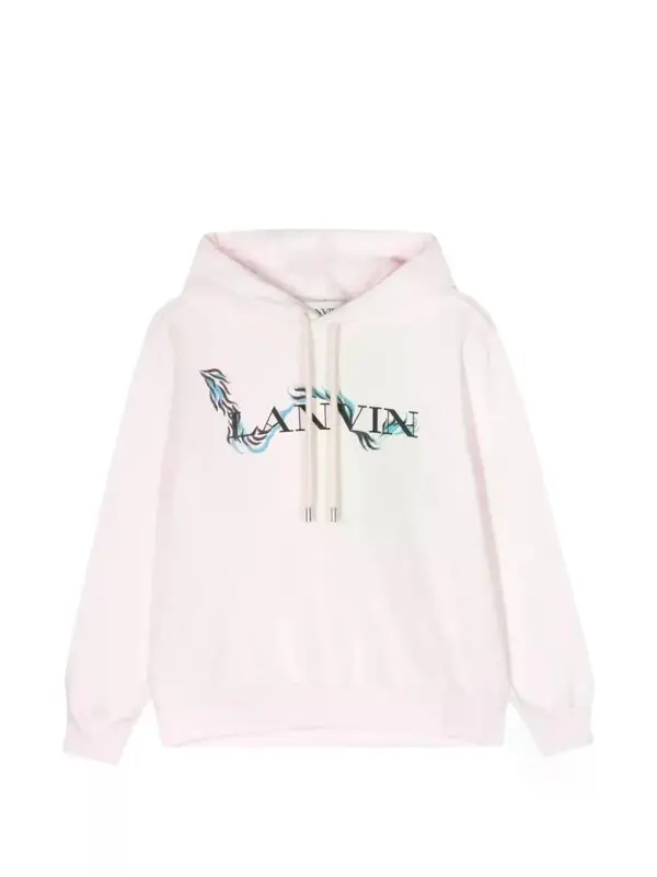 LANVIN Logo-print Hoodie - Pink