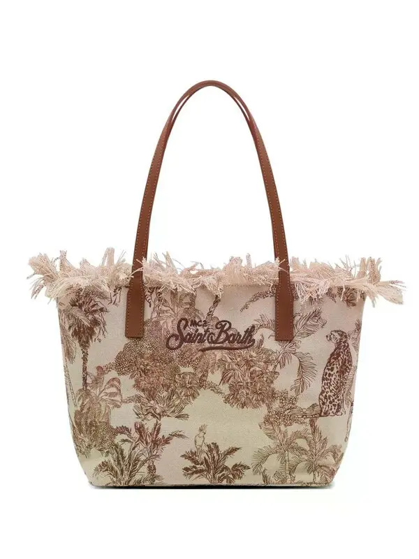 MC2 SAINT BARTH City Fringed Tote Bag - Neutrals