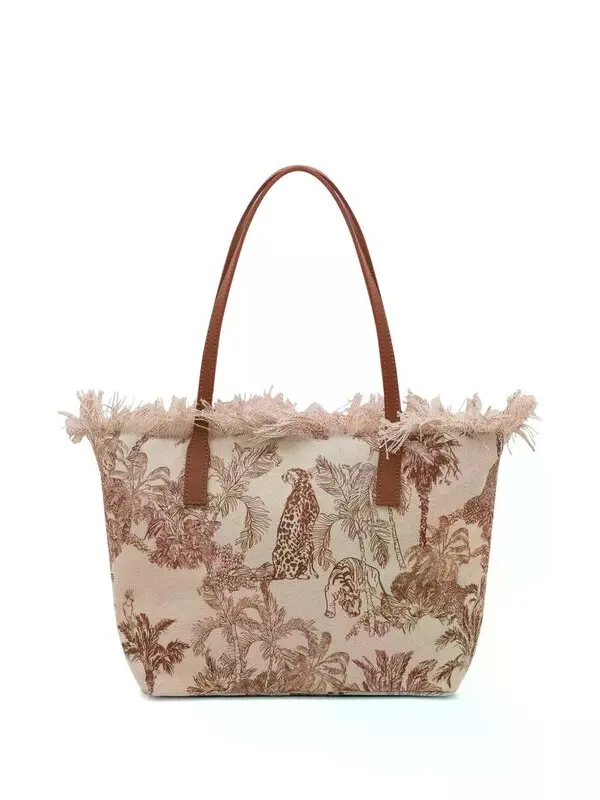 MC2 SAINT BARTH City Fringed Tote Bag - Neutrals