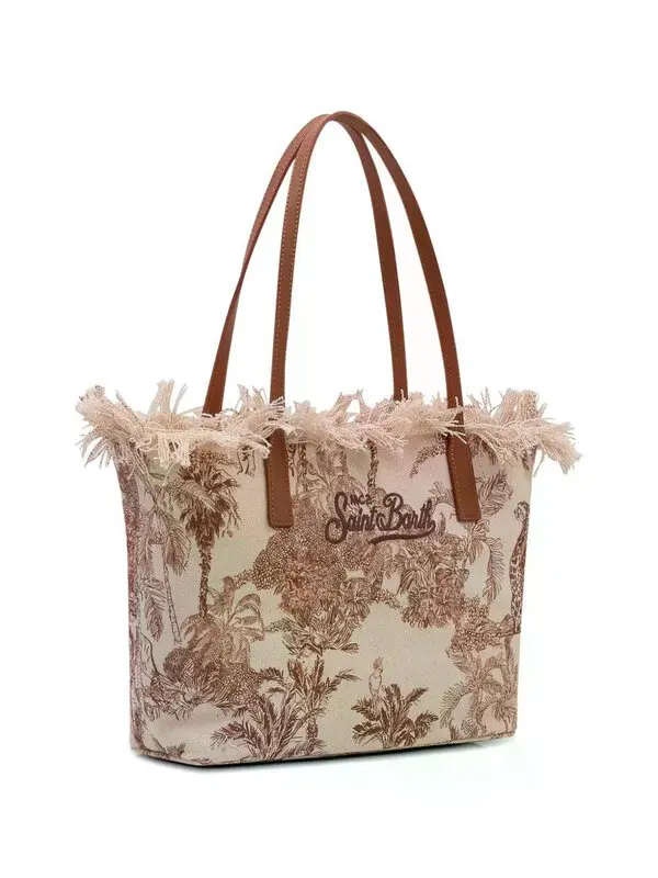 MC2 SAINT BARTH City Fringed Tote Bag - Neutrals