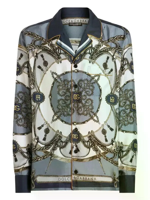 Dolce & Gabbana Print-detail Shirt - Blue