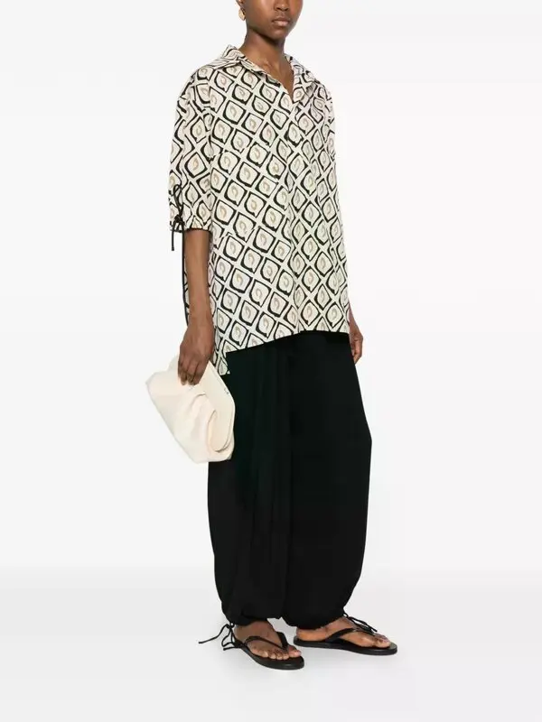 Max Mara Tie-detail Patterned Blouse