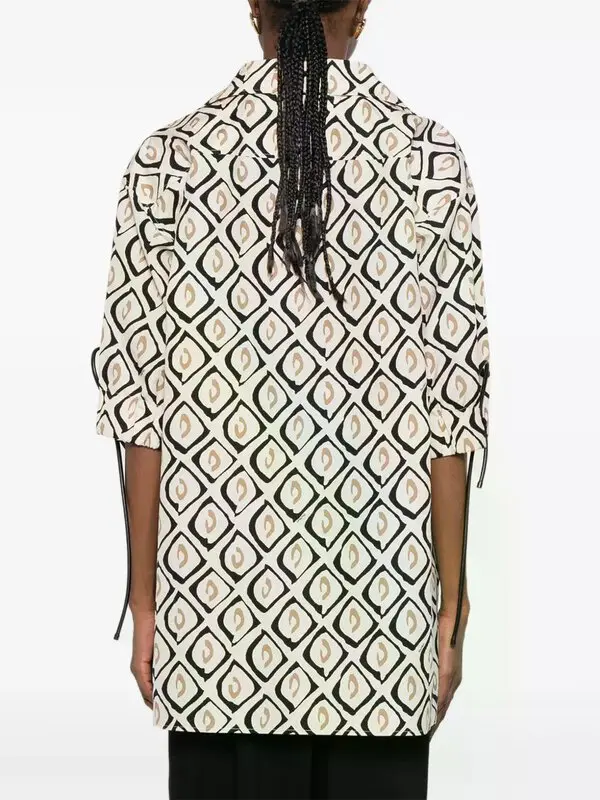 Max Mara Tie-detail Patterned Blouse