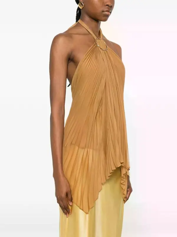 Max Mara Ring Pleated Top - Neutrals
