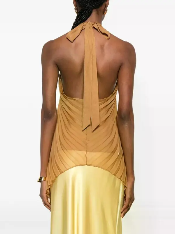 Max Mara Ring Pleated Top - Neutrals
