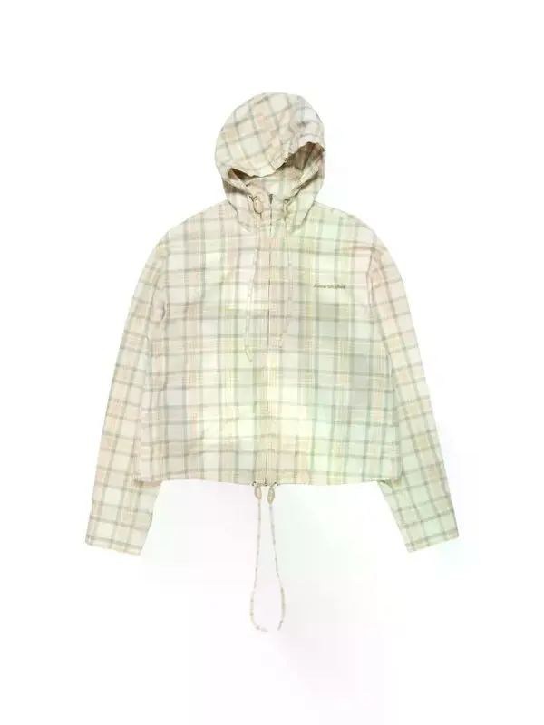 Acne Studios Plaid Hooded Jacket - Neutrals