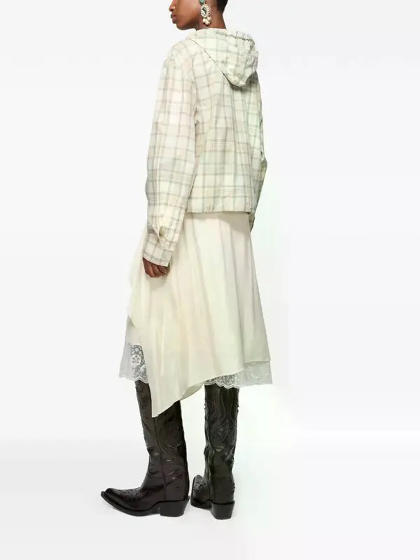Acne Studios Plaid Hooded Jacket - Neutrals