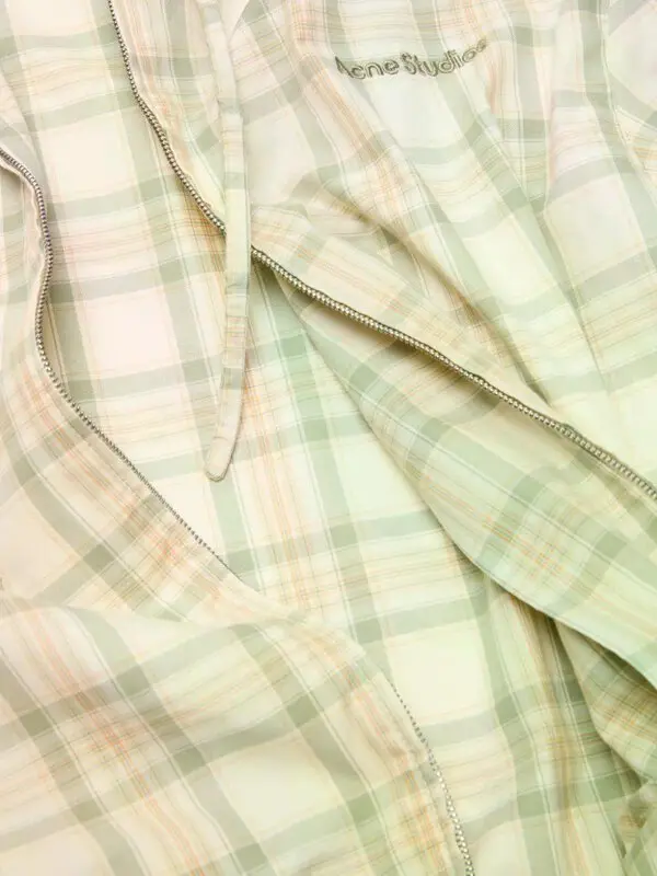 Acne Studios Plaid Hooded Jacket - Neutrals