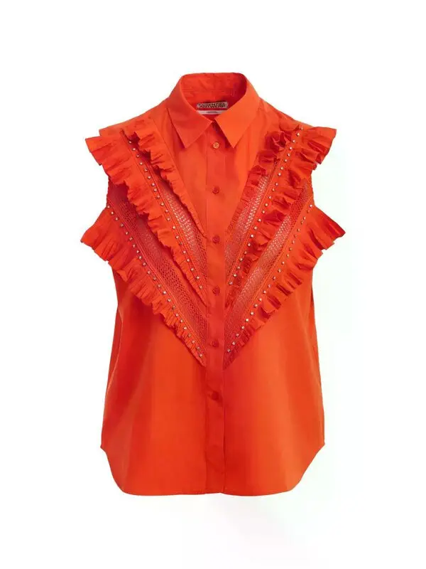 Essentiel Antwerp Ruffled Eyelet Shirt