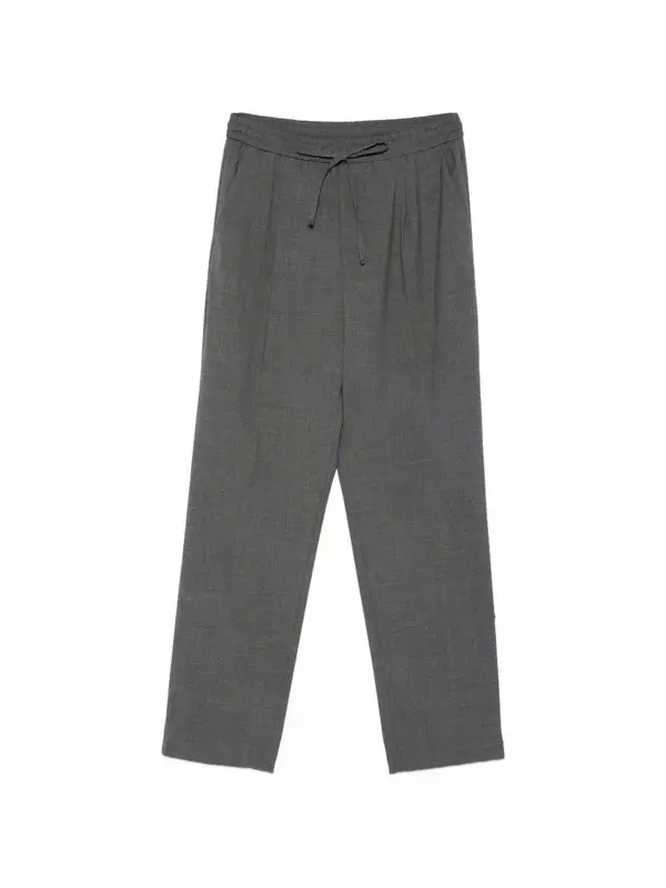 AMARANTO Drawstring-fastening Pleated Trousers