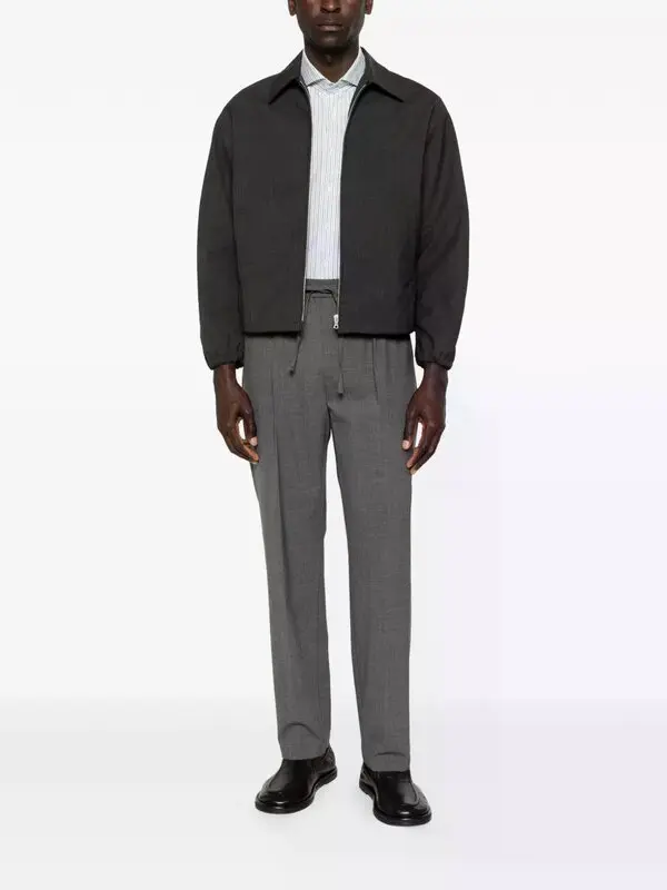 AMARANTO Drawstring-fastening Pleated Trousers