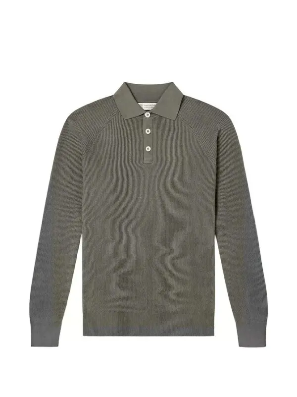 Brunello Cucinelli English Rib Polo Shirt - Neutrals