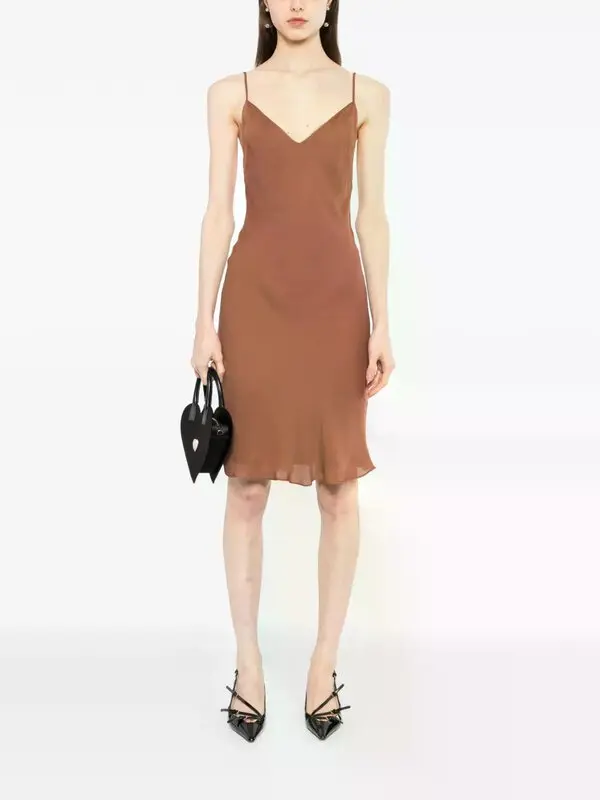 Kiki De Montparnasse V-back Georgette Slip Dress