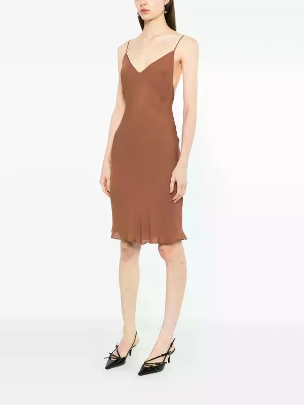 Kiki De Montparnasse V-back Georgette Slip Dress