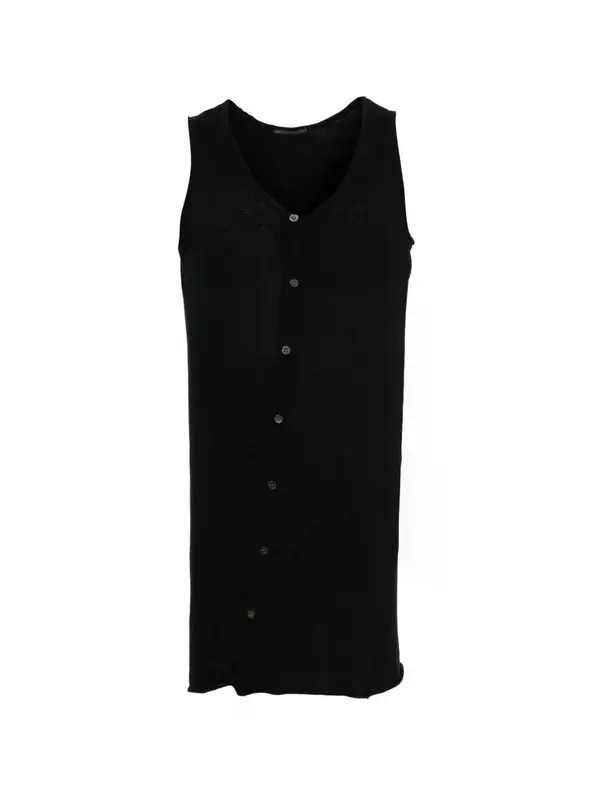 Y’s Buttoned V-neck Top