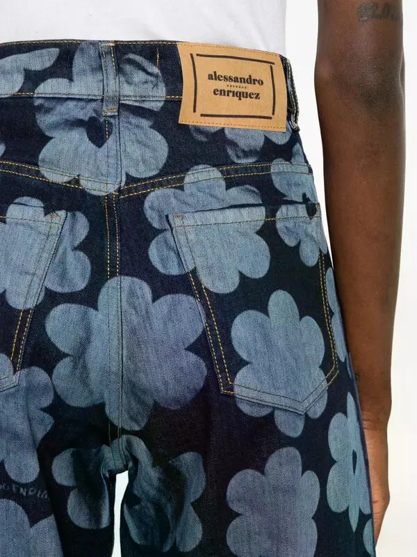 ALESSANDRO ENRIQUEZ Floral-print Jeans