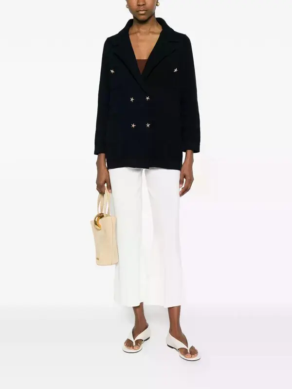 NEERA Star-motif Double-breasted Blazer