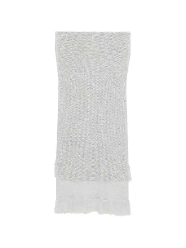 NEERA Fringed Scarf - Silver