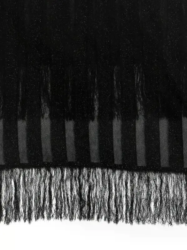 NEERA Striped Fringed Scarf