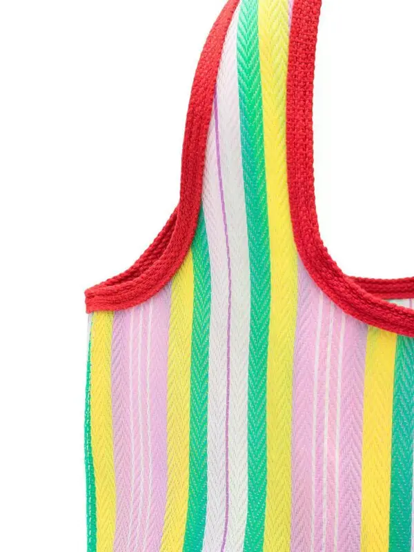 A.p.c. Striped Logo Tote Bag
