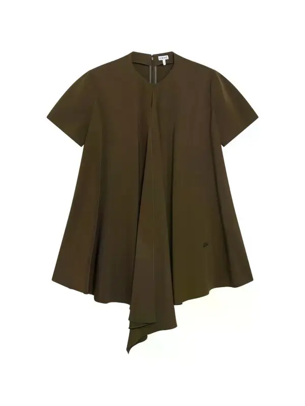 Loewe Draped Trapeze Mini Dress - Green