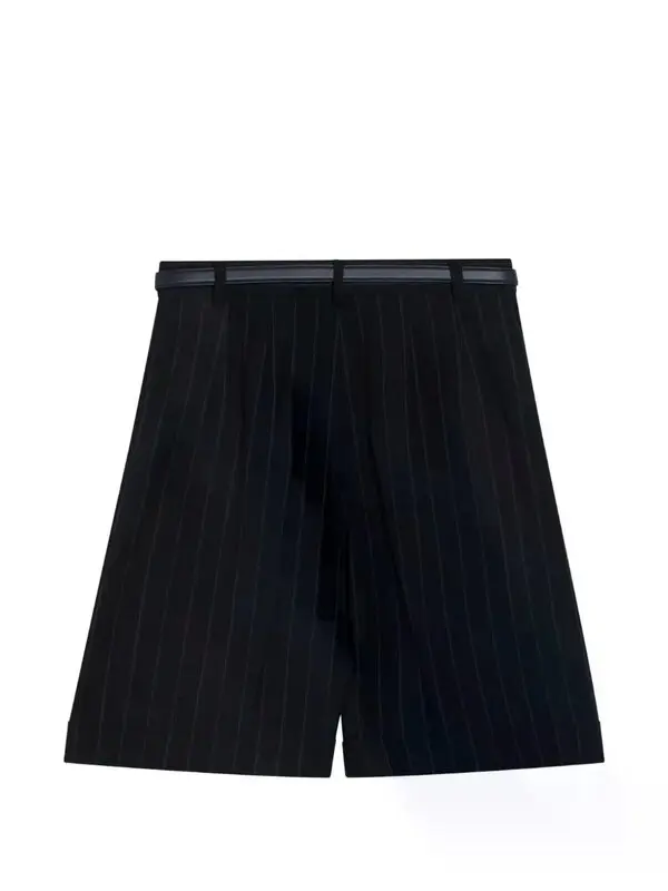 Max Mara Pinstripe-patterned Shorts - Black