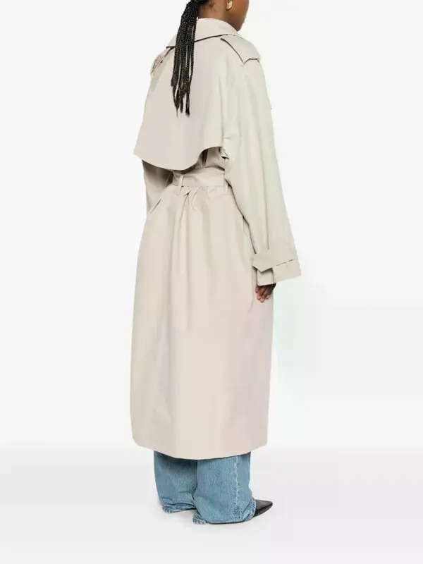 THE FRANKIE SHOP Riva Belted Trench Coat - Neutrals