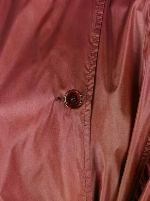 Saint Laurent Belted Waterproof Trench Coat - Red