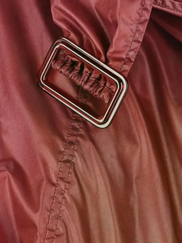 Saint Laurent Belted Waterproof Trench Coat - Red